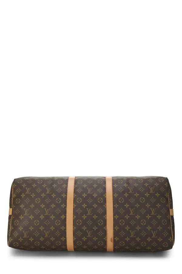 LOUIS VUITTON Monogram Keepall Bandouliere 60 Duffle Bag