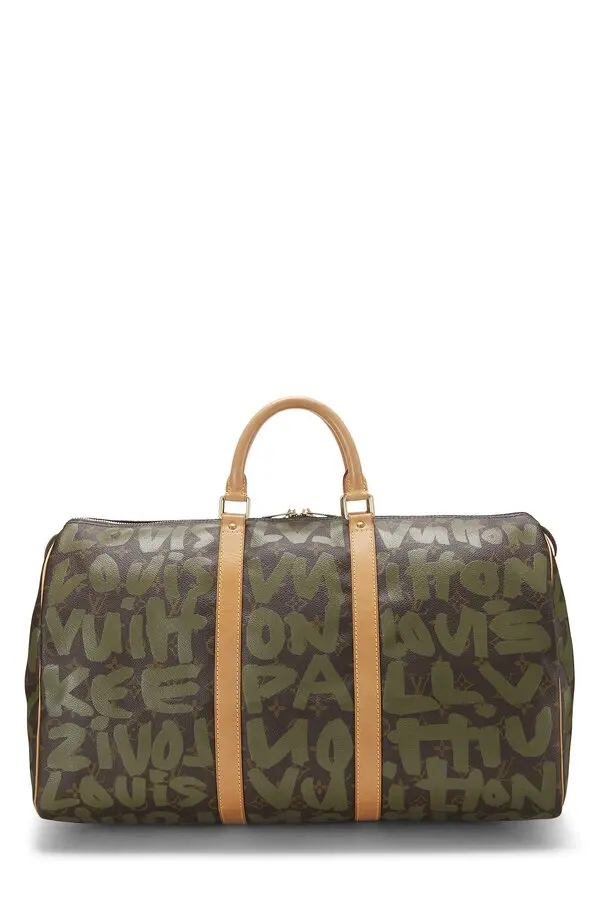 LOUIS VUITTON Stephen Sprouse X Monogram Graffiti Keepall 50 Bag - Green