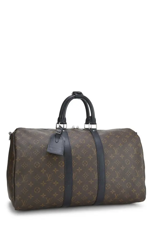 LOUIS VUITTON Monogram Macassar Keepall Bandouliere Bag 45