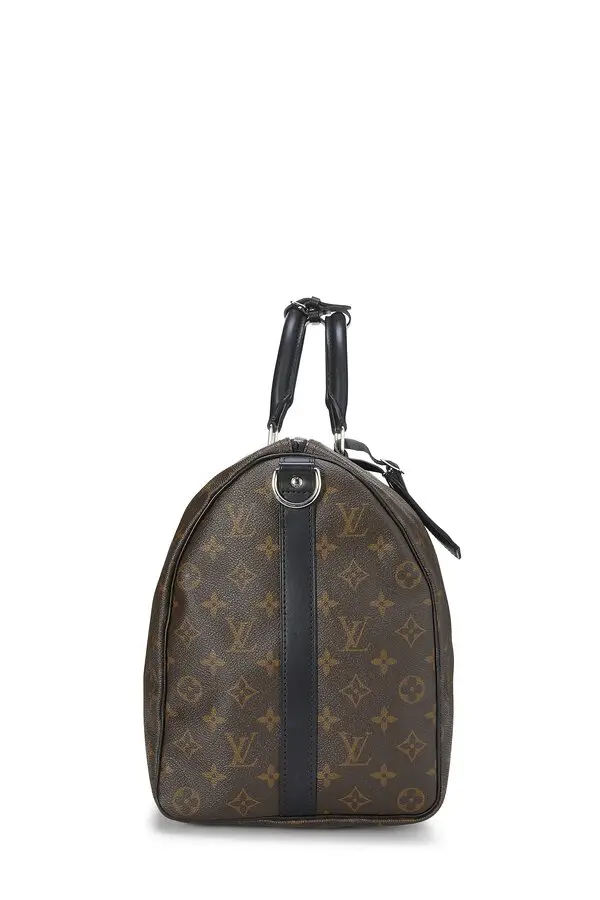 LOUIS VUITTON Monogram Macassar Keepall Bandouliere Bag 45