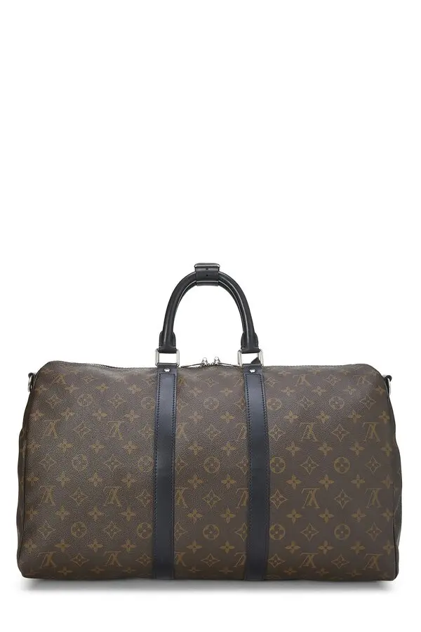 LOUIS VUITTON Monogram Macassar Keepall Bandouliere Bag 45
