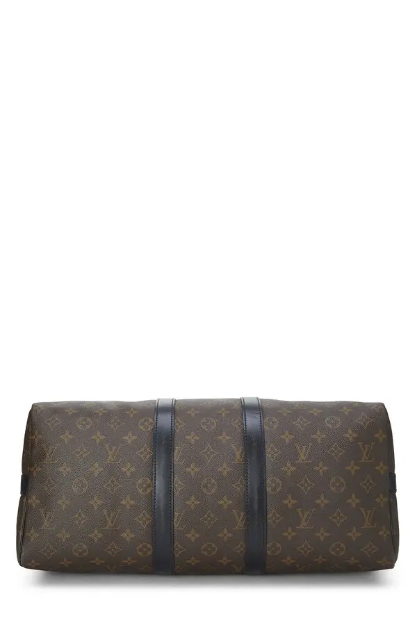 LOUIS VUITTON Monogram Macassar Keepall Bandouliere Bag 45
