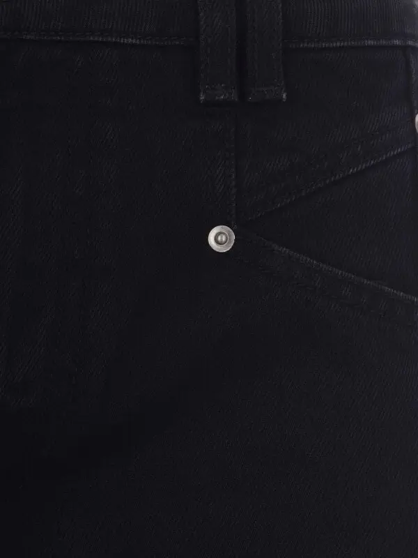 Isabel Marant Étoile Lemony Wide-leg Jeans In Cotton Denim - Black