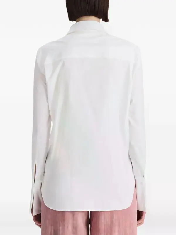 Oscar De La Renta Beaded Floral-embroidered Blouse