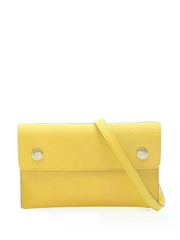 Hermès 2023 Epsom Hermesnap Wallet On Strap Crossbody Bag - Yellow