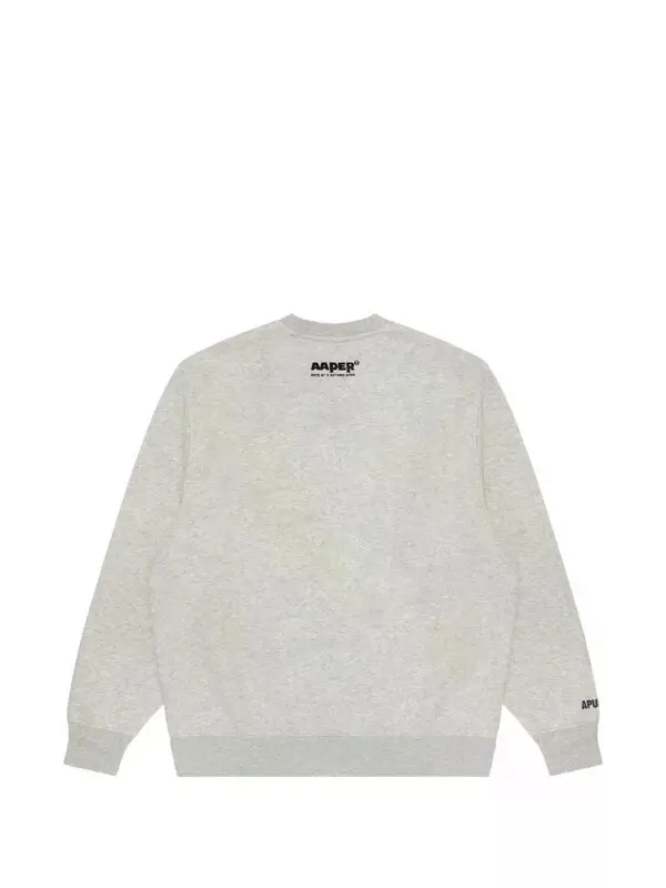AAPE BY *A BATHING APE Aaper Moonface Logo Crew Neck Sweatshirt