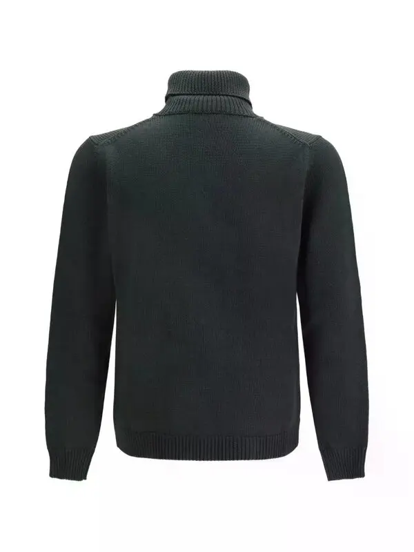ROBERTO COLLINA Roll-neck Wool Sweater - Green