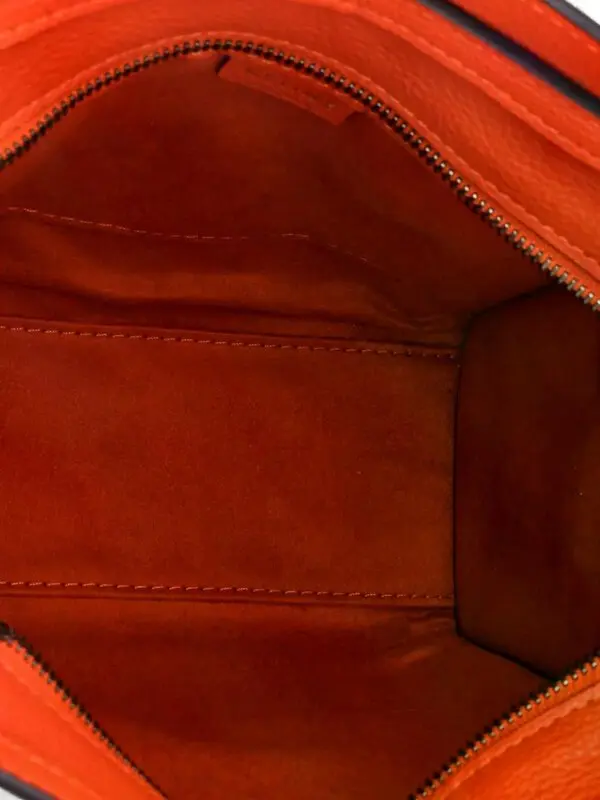 Celine Luggage Bag Grainy Leather Nano Crossbody Bag - Orange