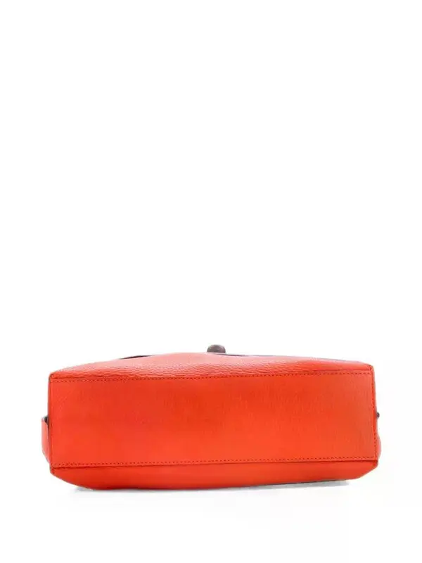 Gucci Bamboo Daily Top Handle Bag Leather Small Satchel - Orange