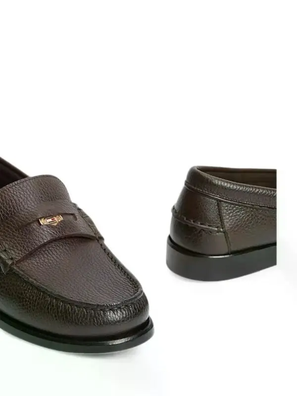 Tommy Hilfiger Pebble-grain Leather Loafers