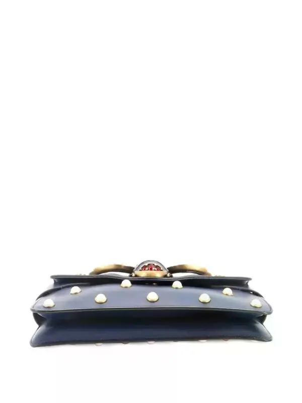 Gucci Broadway Pearly Bee Embellished Leather Mini Shoulder Bag
