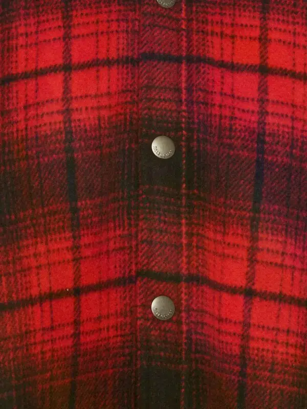 Balenciaga Quilted-lining Plaid Oversized Shirt Jacket