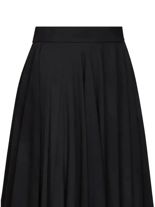 BLANCA VITA Pleated Asymmetric Midi Skirt