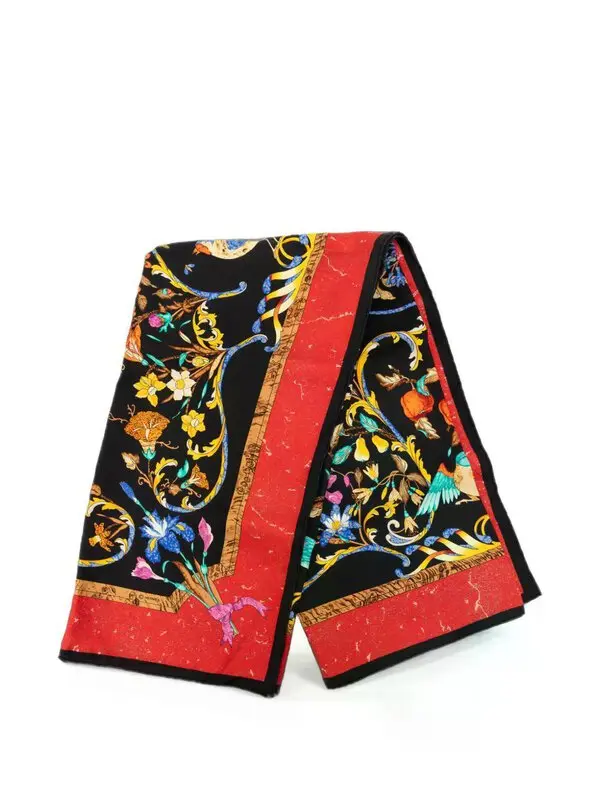 Hermès 1980-2010 Pierres D Orient Et D Occiden Silk Scarf 90 Scarves - Black