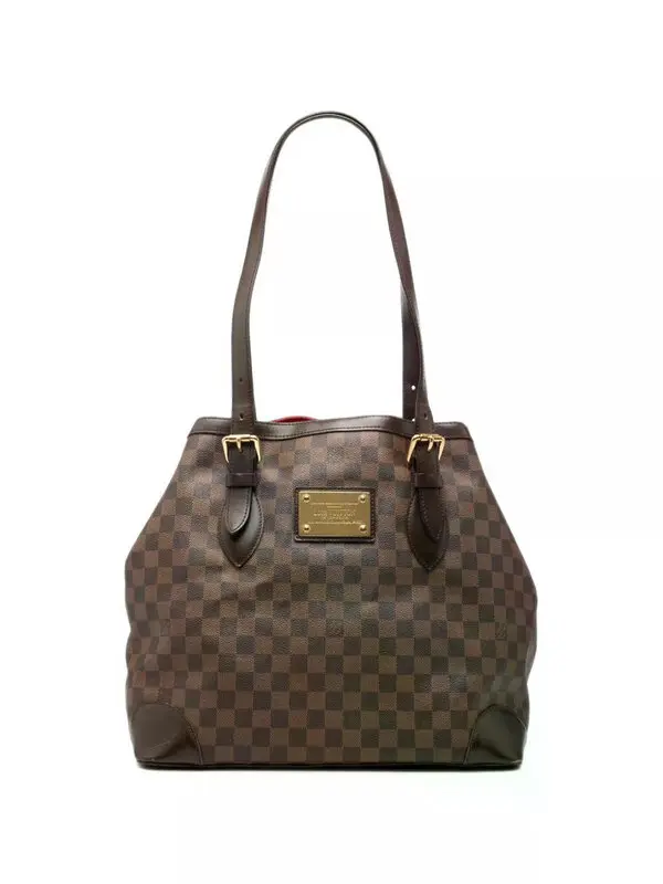 LOUIS VUITTON 1990-2010 Damier Ebene Hampstead Mm Tote Bag