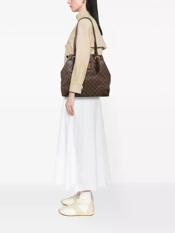 LOUIS VUITTON 1990-2010 Damier Ebene Hampstead Mm Tote Bag