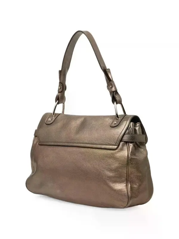 FERRAGAMO 2010-2026 Metallic Leather Gancini Shoulder Bag