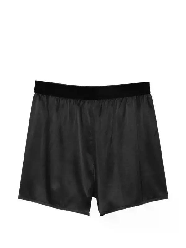 TOM FORD Silk Blend Boxer Shorts - Black