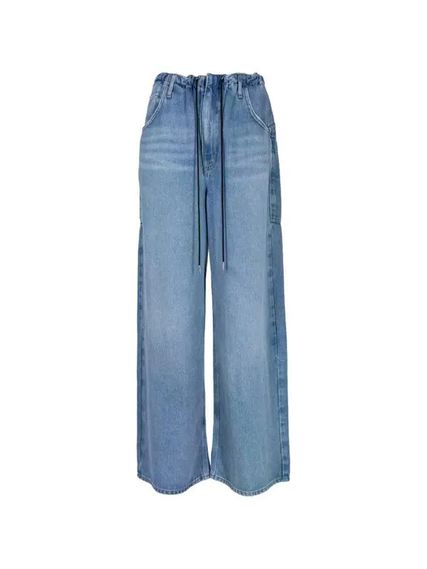 AGOLDE Shaw Drawstring Wide Leg Jeans - Blue
