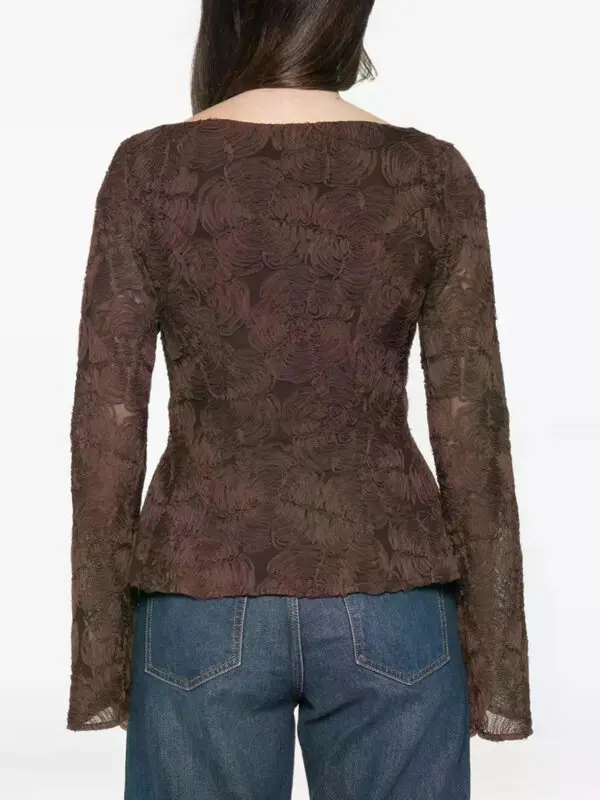 ROTATE BY BIRGER CHRISTENSEN Floral Appliqué Blouse