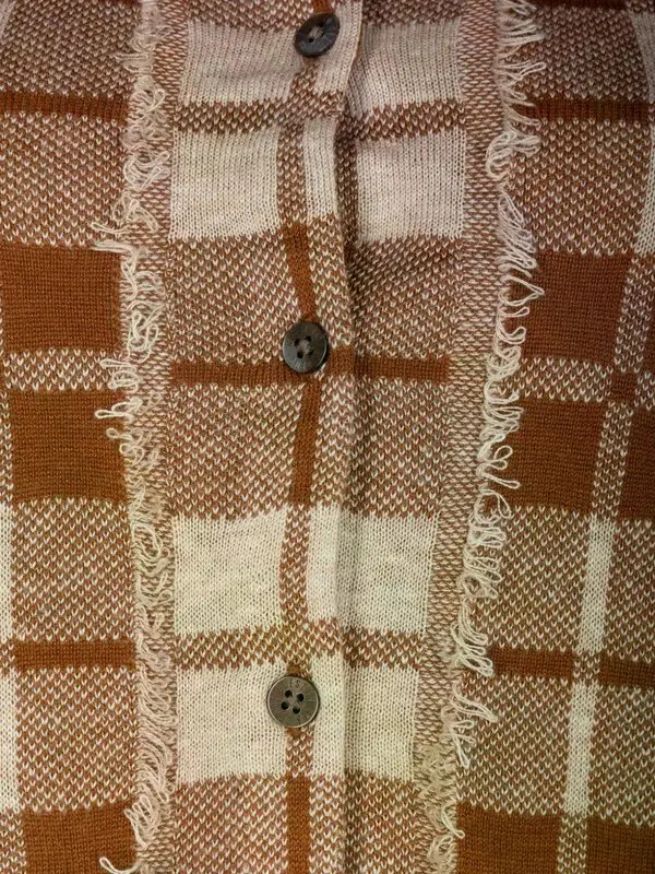 Guest In Residence Plaid Fringe Shirt - Brown