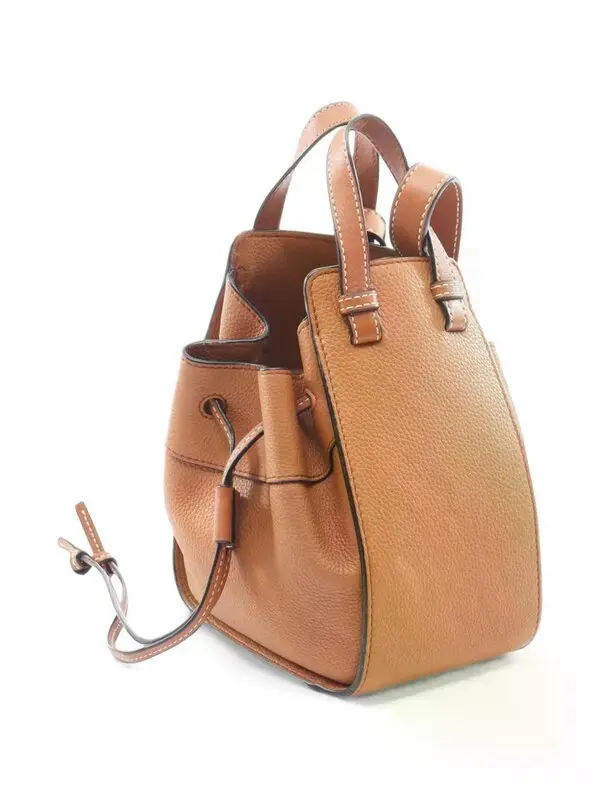 Loewe 2010-2026 Mini Grained Calfskin Drawstring Hammock Bag Satchel
