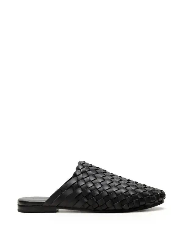 ST. AGNI Woven Mules - Black