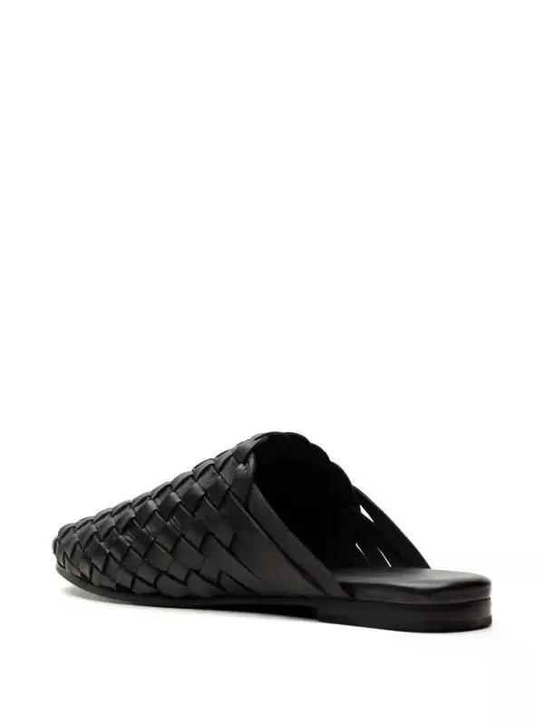ST. AGNI Woven Mules - Black