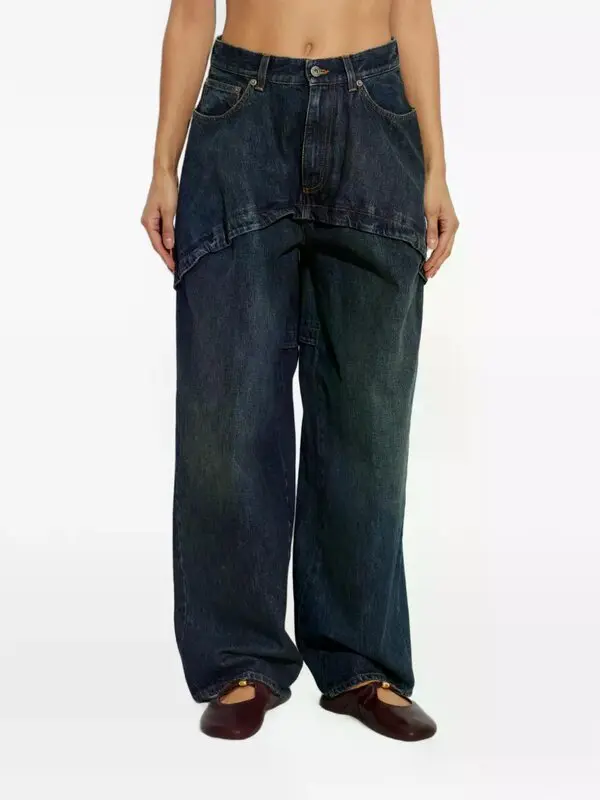 Loewe Wide-leg Paneled Jeans