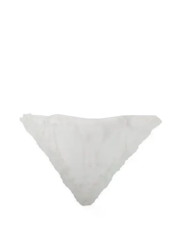 JENNIFER BEHR Lace-trim Silk Hair Scarf - White