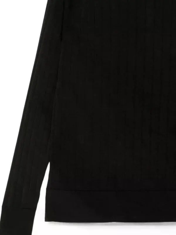 WALES BONNER Ribbed Knit V-neck Sweatshirt