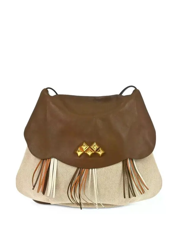 Hermès Barenia Toile H Fringe Shoulder Bag - Neutrals