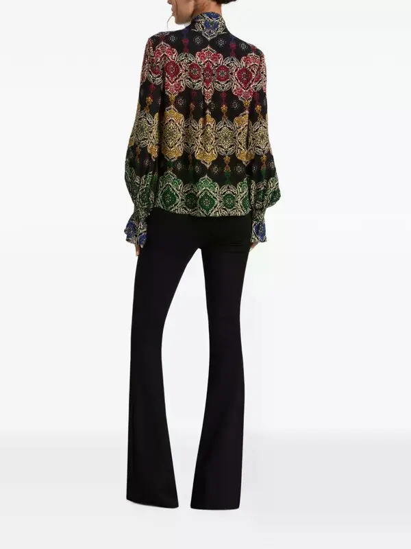 Alice + Olivia Lloyd Paisley-print Tie-neck Blouse