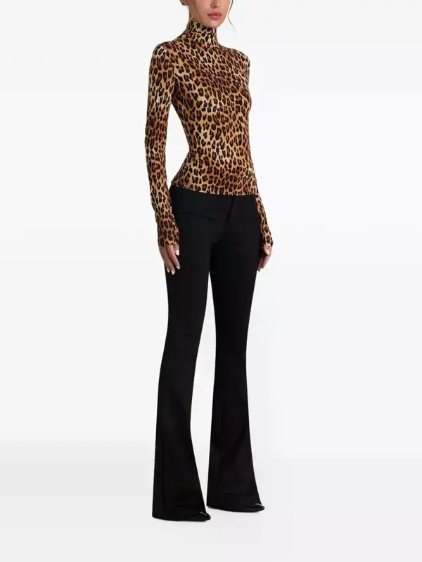 Alice + Olivia Leopard-print Turtleneck Top