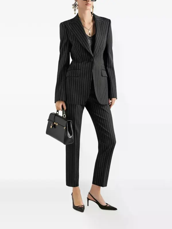 Dolce & Gabbana Turlington Single-breasted Jacket In Pinstripe Wool