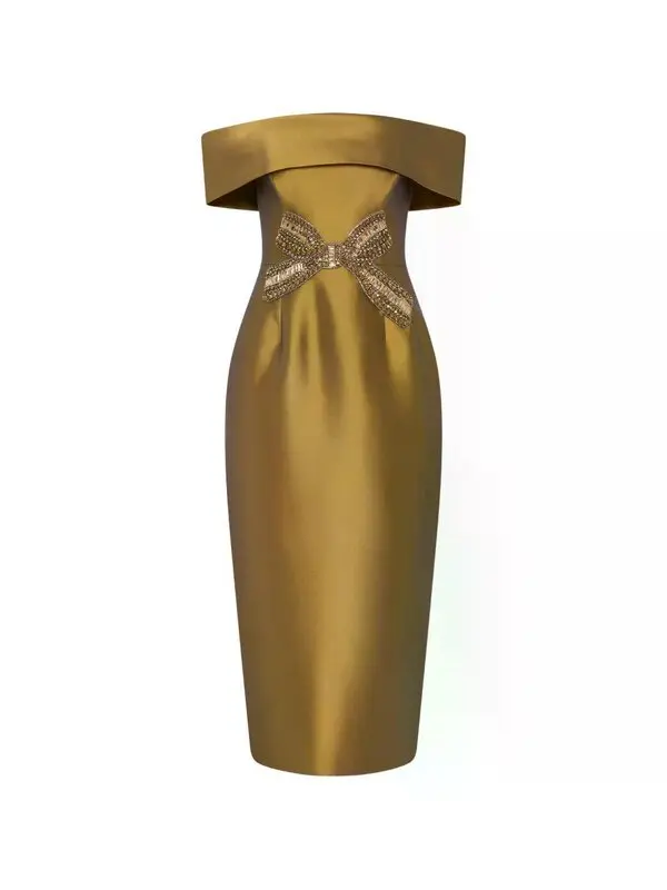 Rebecca Vallance Venus Midi Dress - Gold