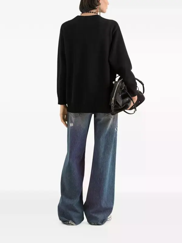 Dolce & Gabbana Embroidered Distressed Denim Trousers