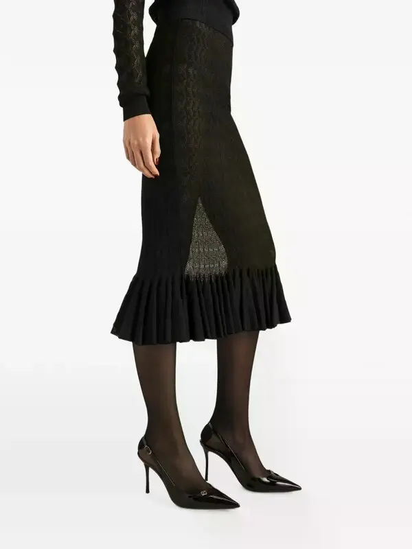 Dolce & Gabbana Lace-stitch Knit Skirt