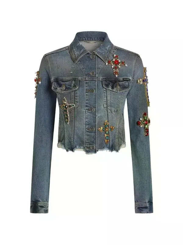 Dolce & Gabbana Denim Jacket With Embroidery