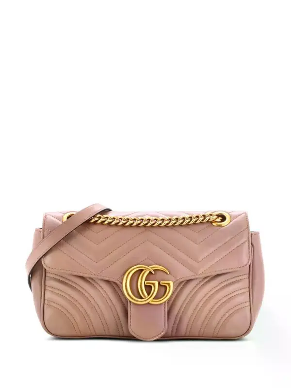 Gucci Gg Marmont Matelassé Leather Small Crossbody Bag - Neutrals