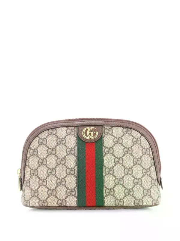 Gucci Ophidia Cosmetic Case Gg Coated Canvas Large Pouch