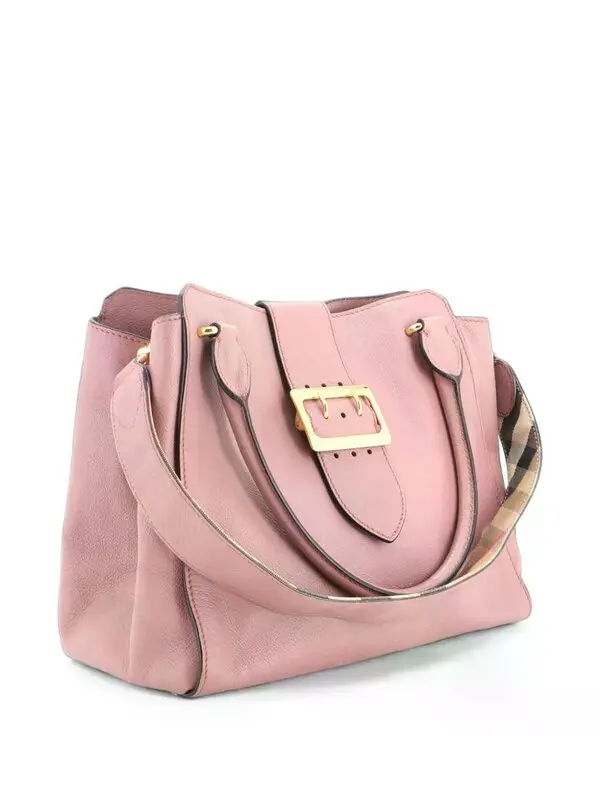 Burberry Buckled Leather Medium Tote Bag