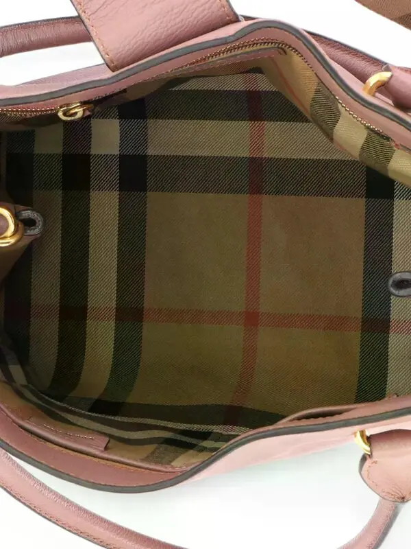 Burberry Buckled Leather Medium Tote Bag