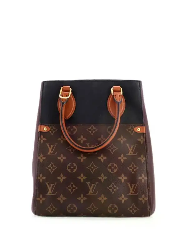 LOUIS VUITTON Fold Monogram Canvas And Leather Tote Bag Mm - Black