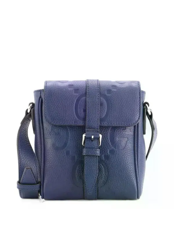 Gucci Messenger Bag Jumbo Gg Embossed Leather Small Crossbody Bag