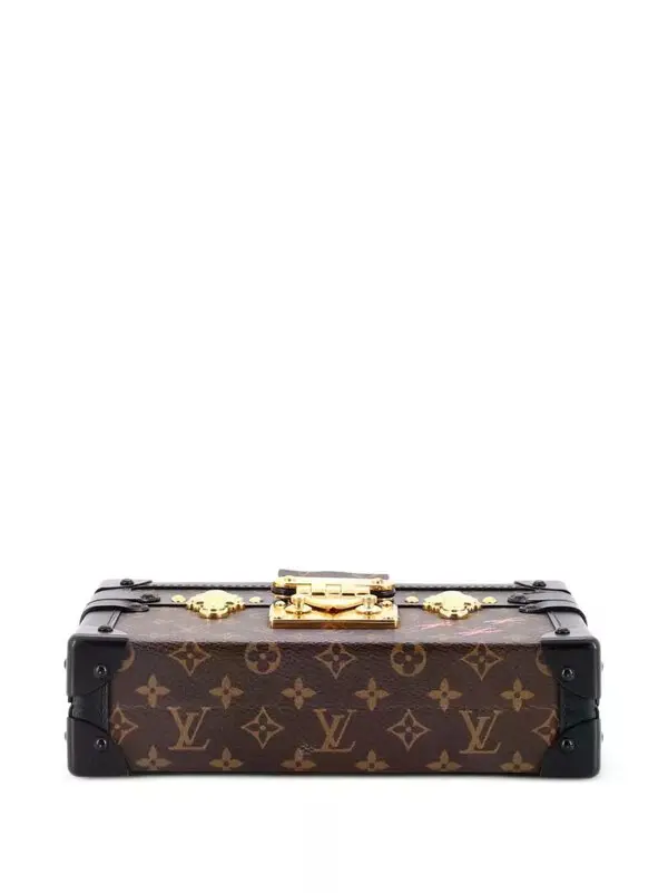 LOUIS VUITTON Petite Malle Monogram Canvas Clutch Bag - Brown