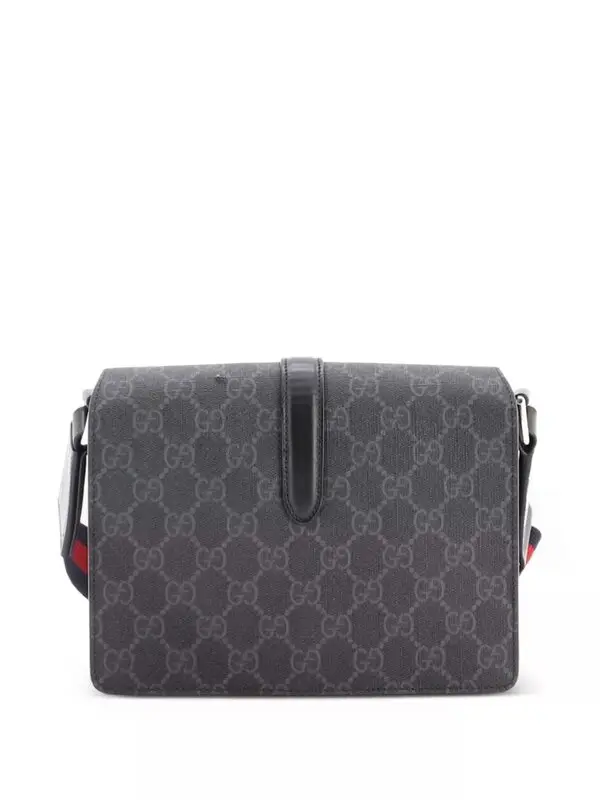 Gucci Front Buckle Messenger Bag - Black