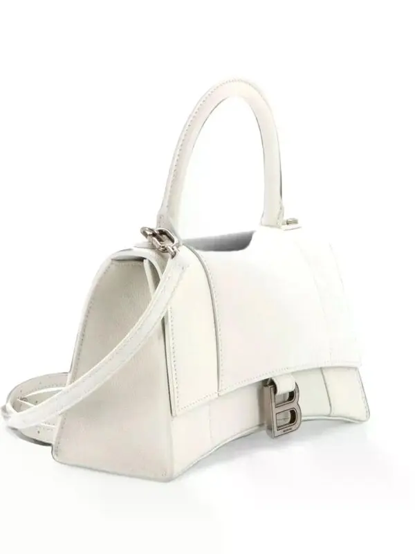 Balenciaga Hourglass Top Handle Bag - White