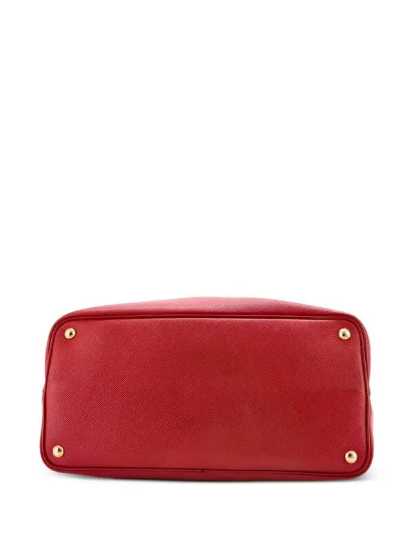 Prada Saffiano Leather Tote Bag - Red