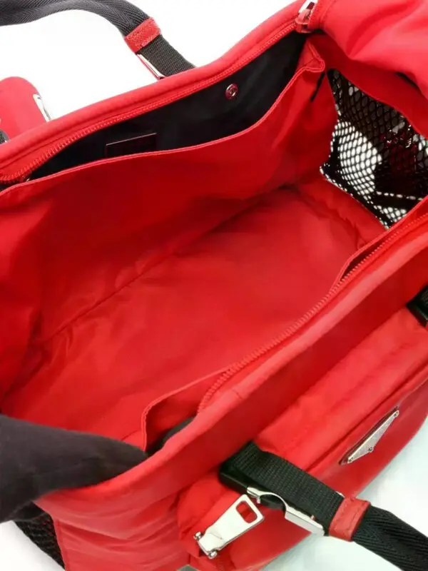 Prada Re Nylon Convertible Pet Carrier Travel Bag - Red